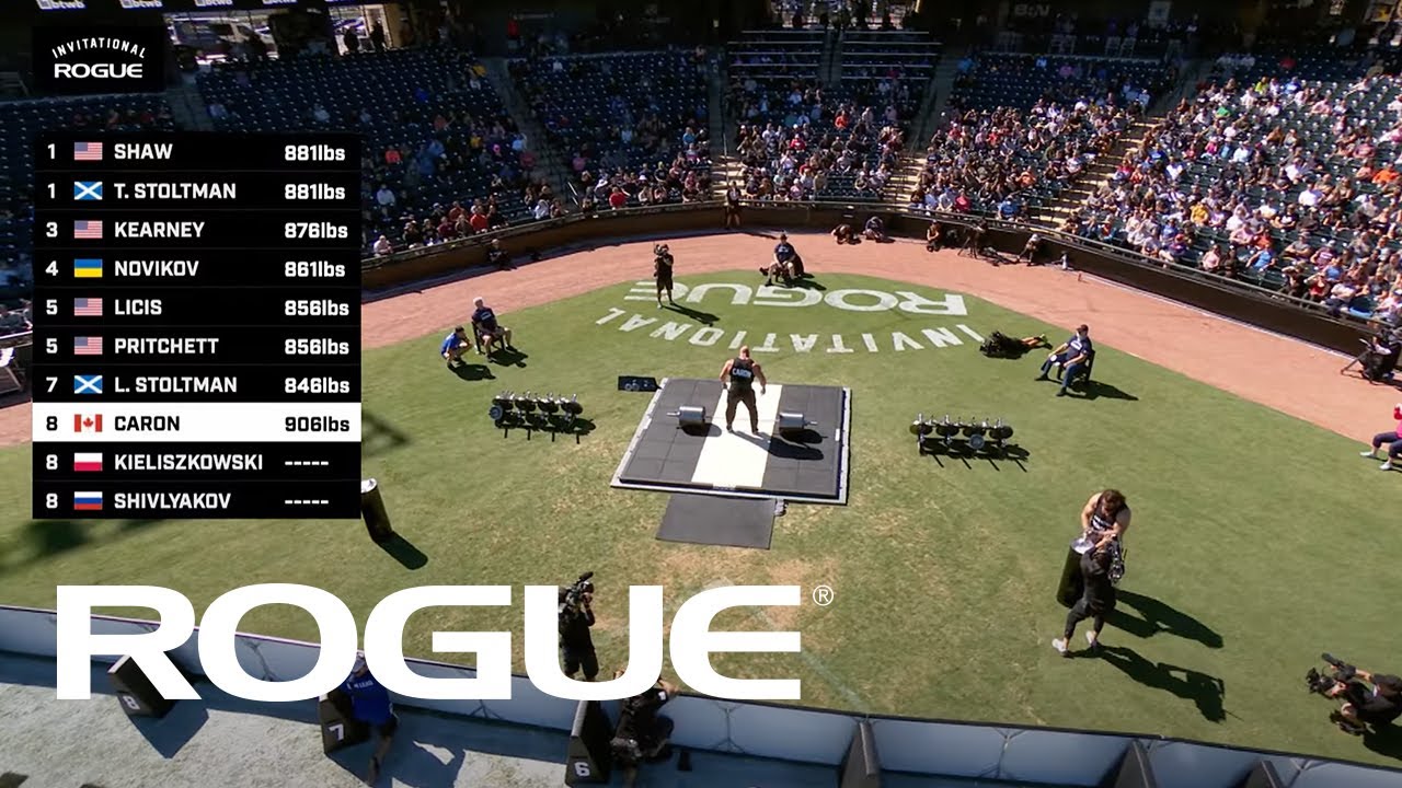 2021 Rogue Invitational - Strongman Event 1 - Elephant Bar Deadlift